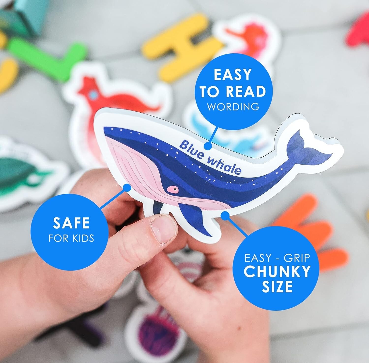 Fridge Magnets for Toddlers Kids Magnetic Sea Creatures Toys with Foam ...