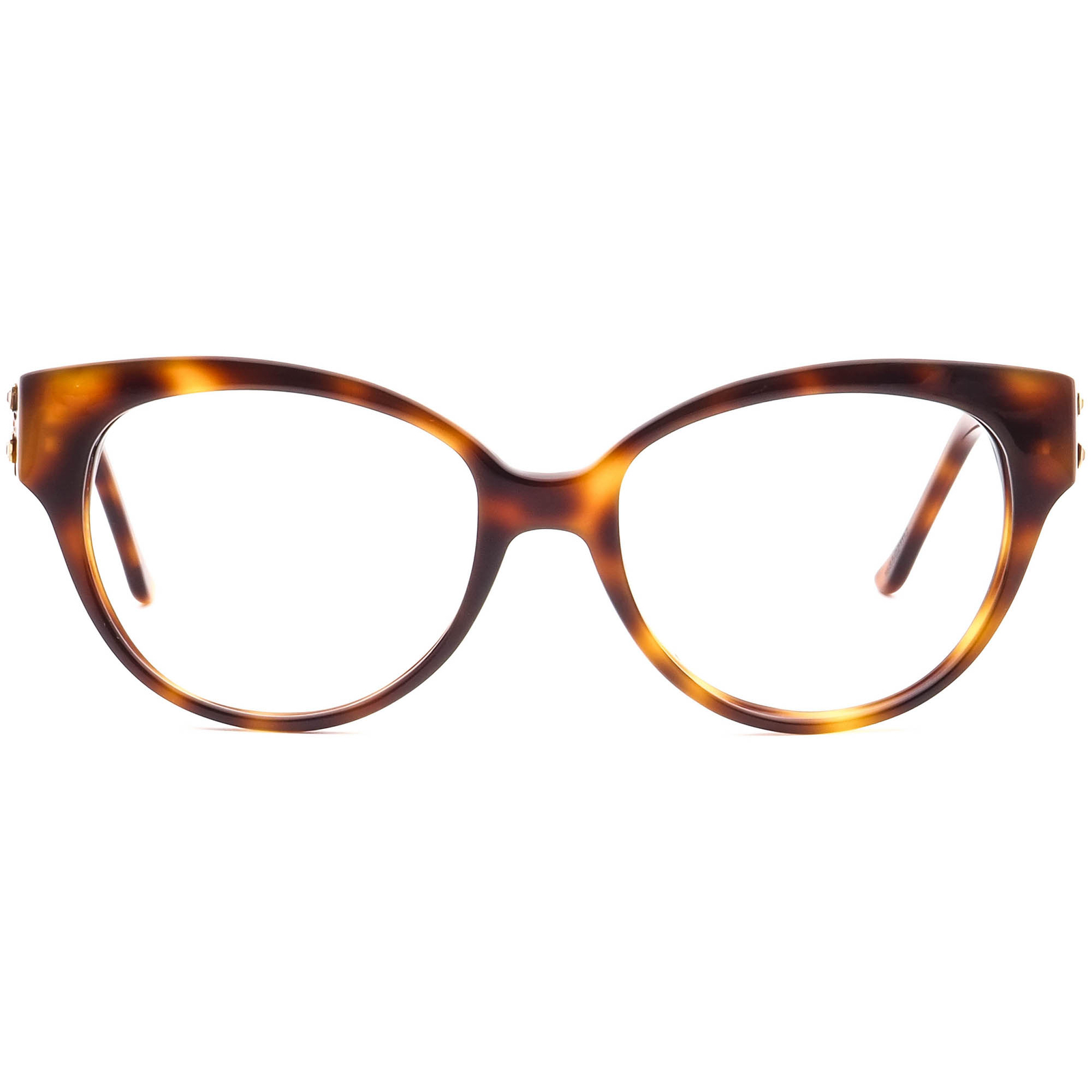 Judith Leiber Eyeglasses JL 1685 02 Crystals Havana Cat Eye Italy 51 ...