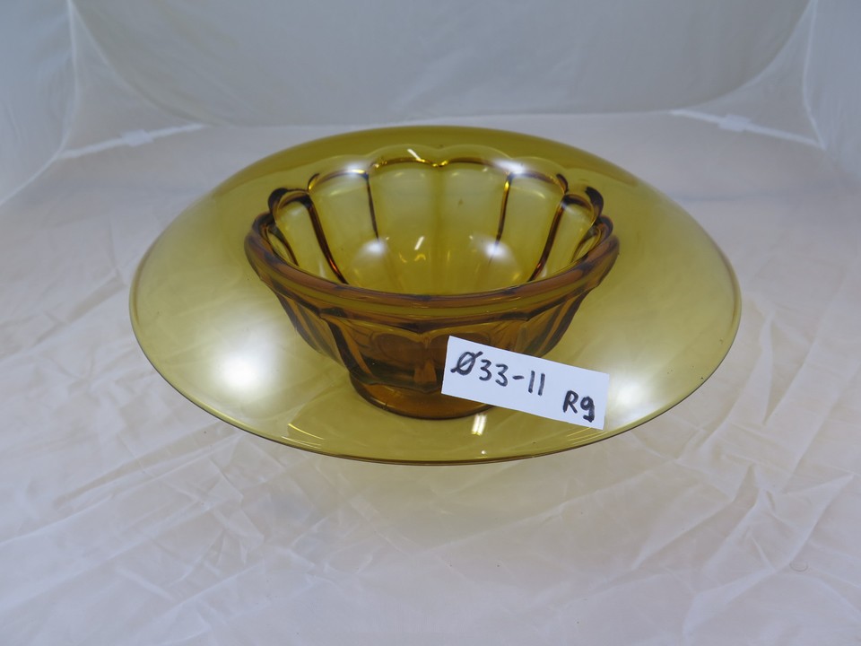 Centre de Table Coupe Verre Jaune D'Époque Déco' Premier Xxe Siècle ...