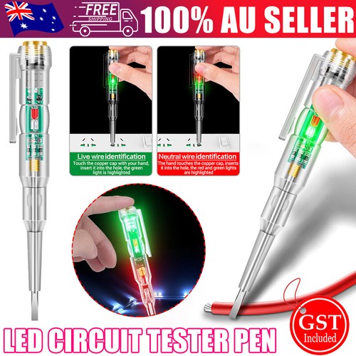LED Circuit Tester Pen Screwdriver Voltage Detector Pen Electrical Test ...