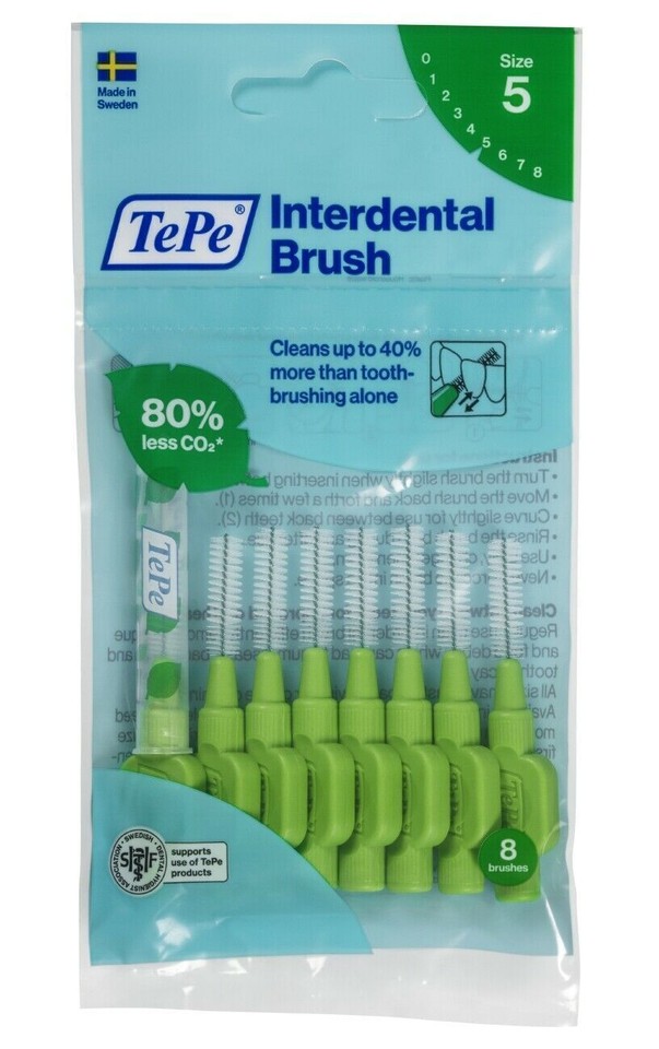 TePe Interdental Brush 8 Pack - Various Sizes & Quantity Upto 40% ...