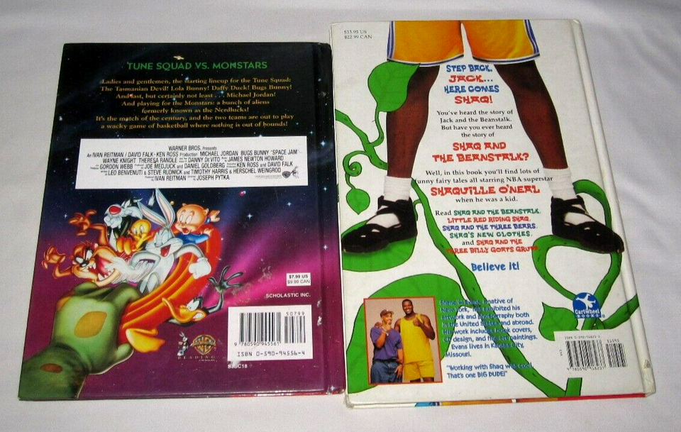Space Jam 1996 Storybook w/ Michael Jordan & Shaq and the Beanstalk HC ...