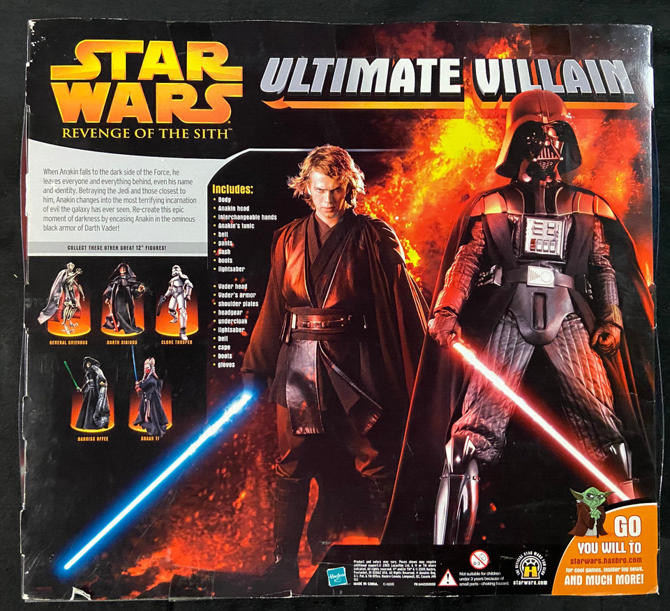 STAR WARS REVENGE OF THE SITH ULTIMATE VILLAIN ANAKIN/ DARTH VADER MIB ...