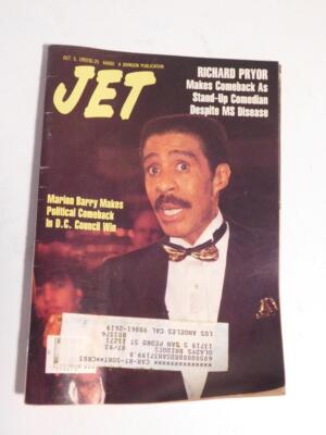 Original JET Magazine October 5, 1992 Richard Pryor Cover Marion Barry ...
