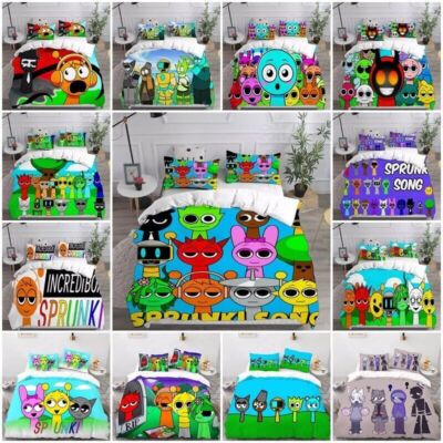 Incredibox Sprunki 3D Duvet Cover Pillowcase Single Double King Bedding ...
