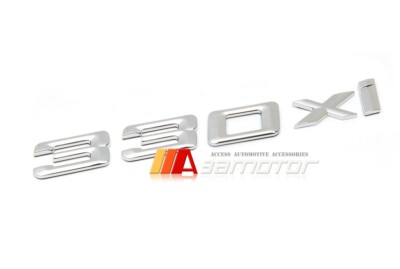Chrome Letter Trunk Rear Lid Emblem Badge Decal 330Xi fits BMW E90 E92 ...