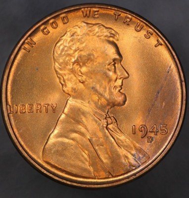 1945 D LINCOLN CENT -FRESH FROM ORIGINAL ROLL-LOT 7288 | eBay