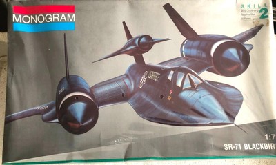 1991 MONOGRAM 1:72 scale LOCKHEED SR 71 "BLACKBIRD" MODEL KIT SEALED ...