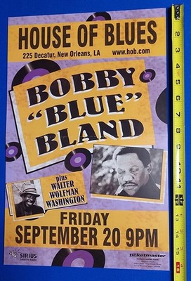 RARE 1996 Concert Poster Bobby Blue Bland Walter Wolfman Washington 10. ...