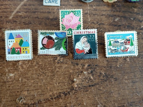USPS United States Postal Service Christmas Greetings Postage Stamp Pin ...