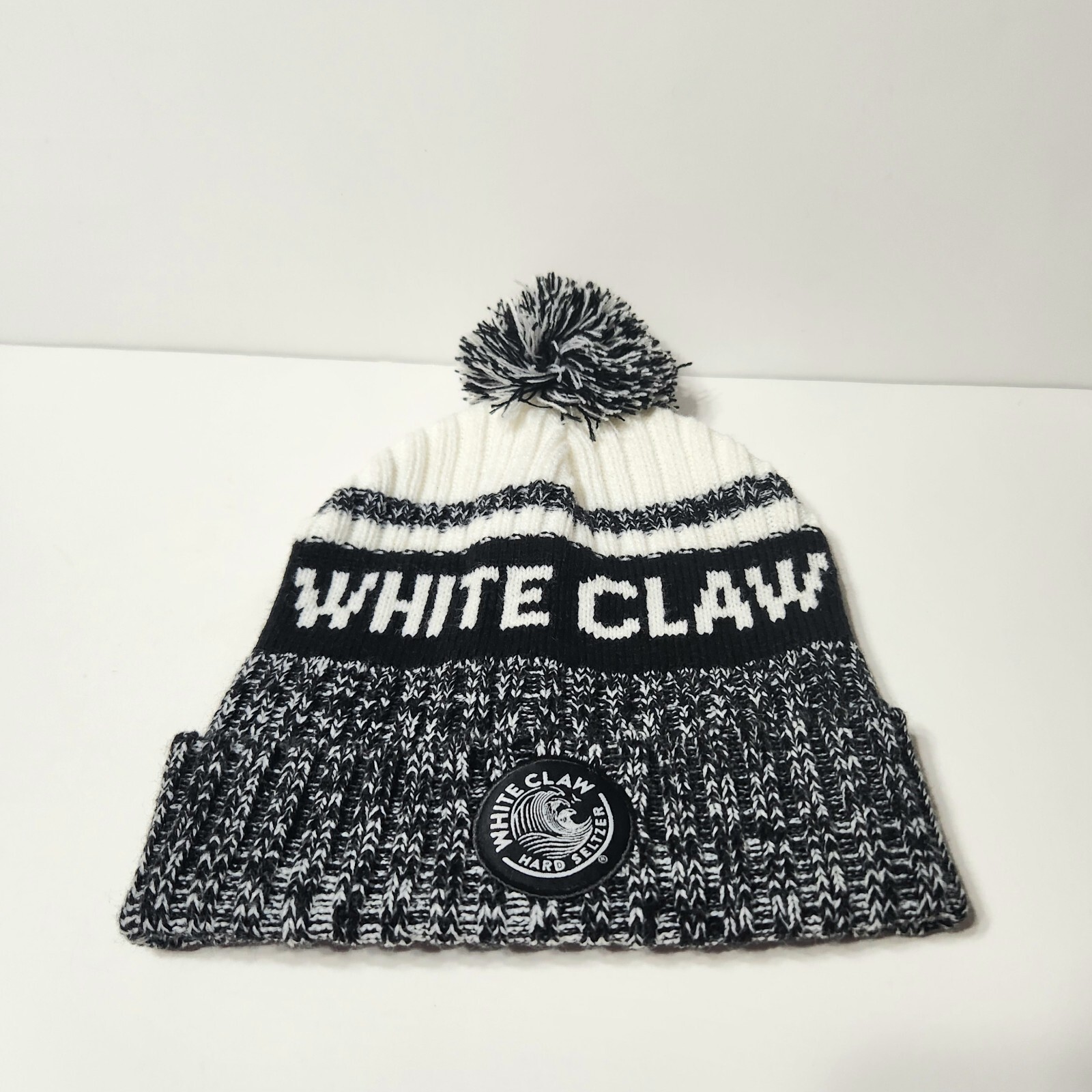 White Claw Hard Seltzer Black & White Beanie Hat - Gem