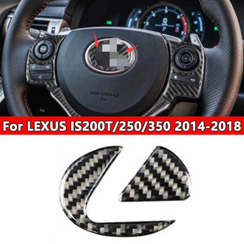 Real Carbon Fiber Steering Wheel Cover Trim Sticker For LEXUS IS200/250 ...