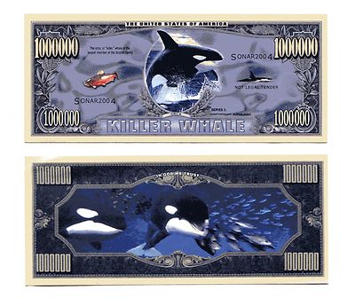 Killer Whale MILLION DOLLAR BILL | eBay Australia