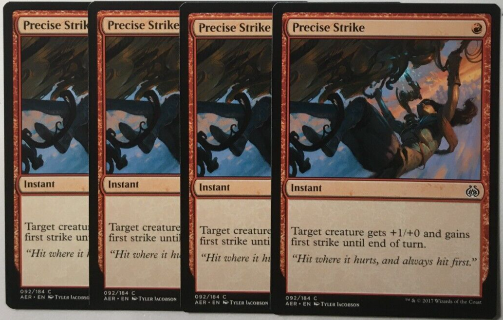 MTG 4X PRECISE STRIKE 092/184 AETHER REVOLT COMMON NEAR MINT-PLAYSET | eBay
