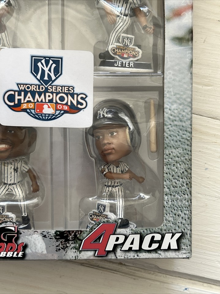 NY Yankees Bobblehead Set Mini Big Heads NIB 2009 World Series Jeter ...