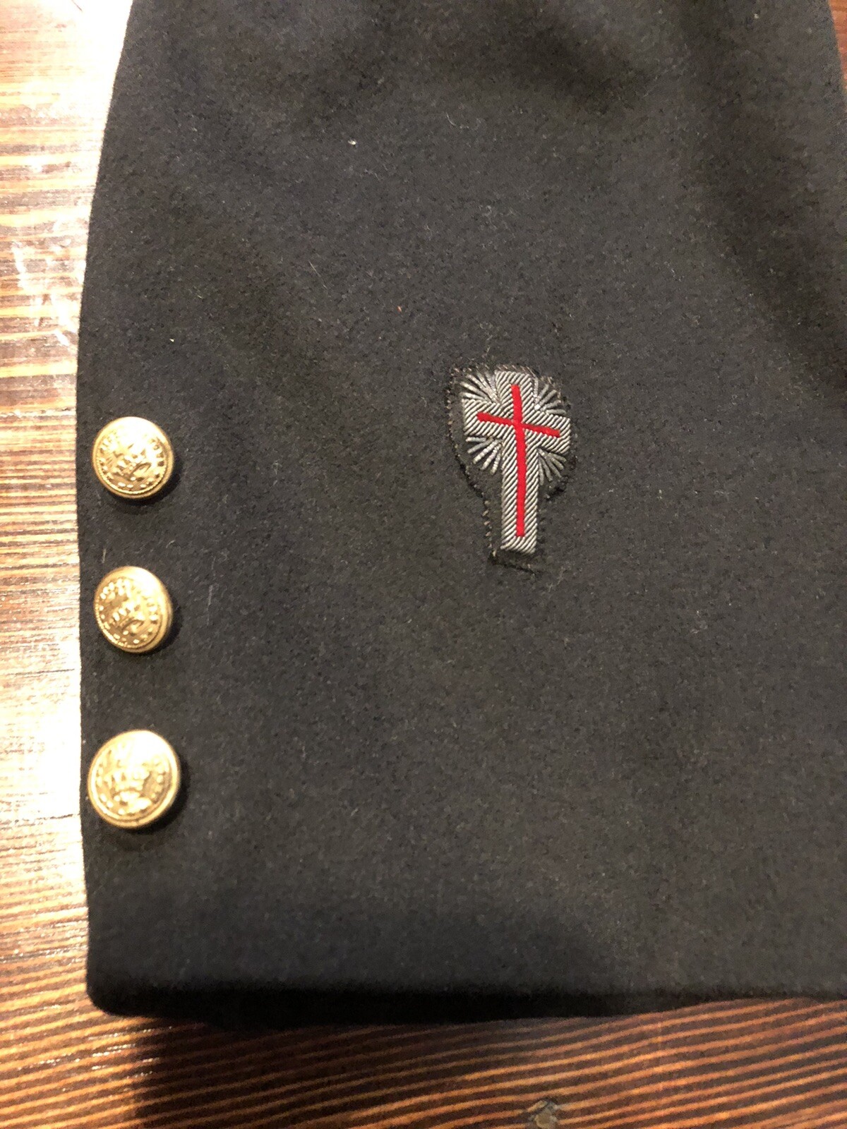 Vtg Masonic Knights Templar Free Mason Wool Tunic Coat 1909 Antique ...