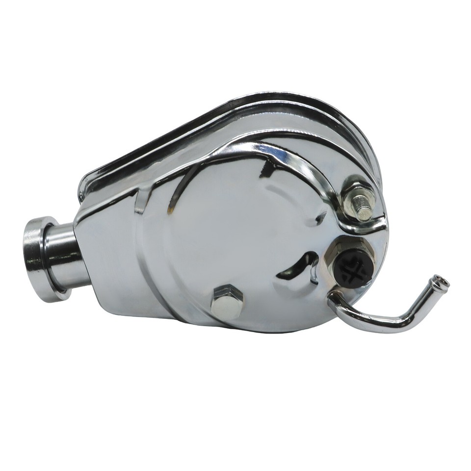 Power Steering Pump Fit For Chevy BBC SBC 350 Chrome 5/8" Key Way Style ...