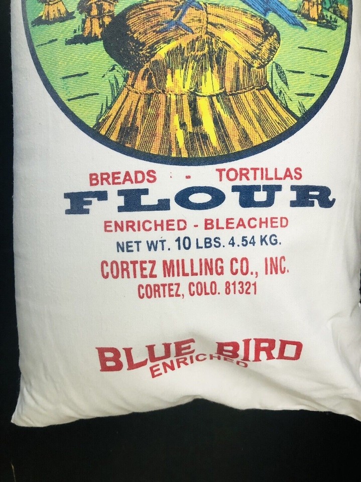 10 pound Blue Bird Flour Fry Bread Cortez Mills in Reusable Cloth Bag ...
