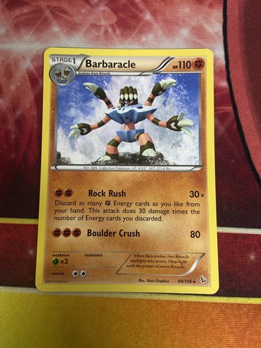 Pokemon Card Barbaracle Flashfire #49/106 | eBay Australia