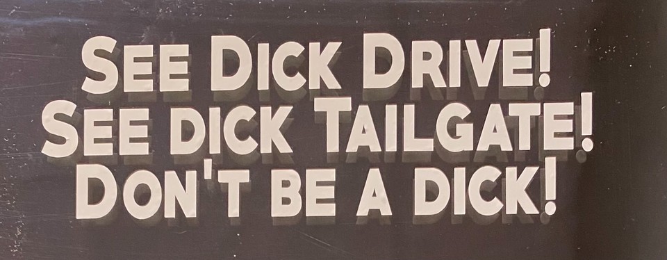 Tailgating Tailgater Road Rage die cut vinyl car decal bumper sticker ...