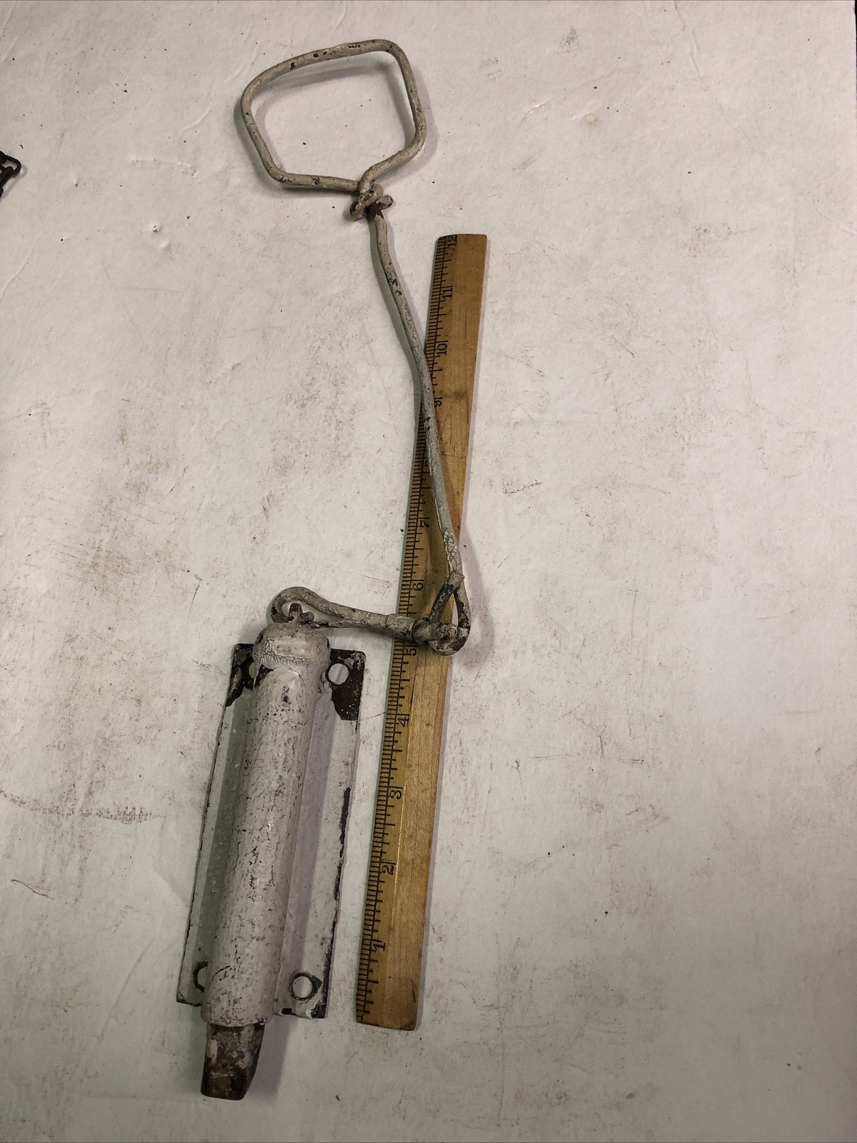 Antique PULL CHAIN DOOR BARN DOOR LOCK LATCH...SPRING LOADED | eBay