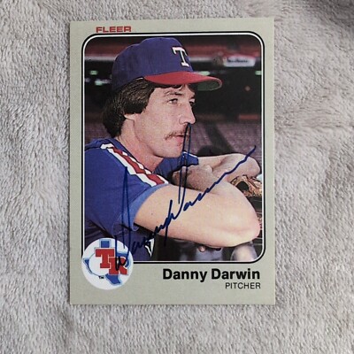 DANNY DARWIN 1982 FLEER AUTOGRAPHED SIGNED # 315 TEXAS RANGERS | eBay