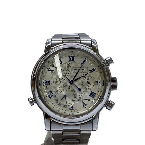 SHELLMAN 6760-T017851 Quartz Wristwatch Watch White Silver Men's Used ...