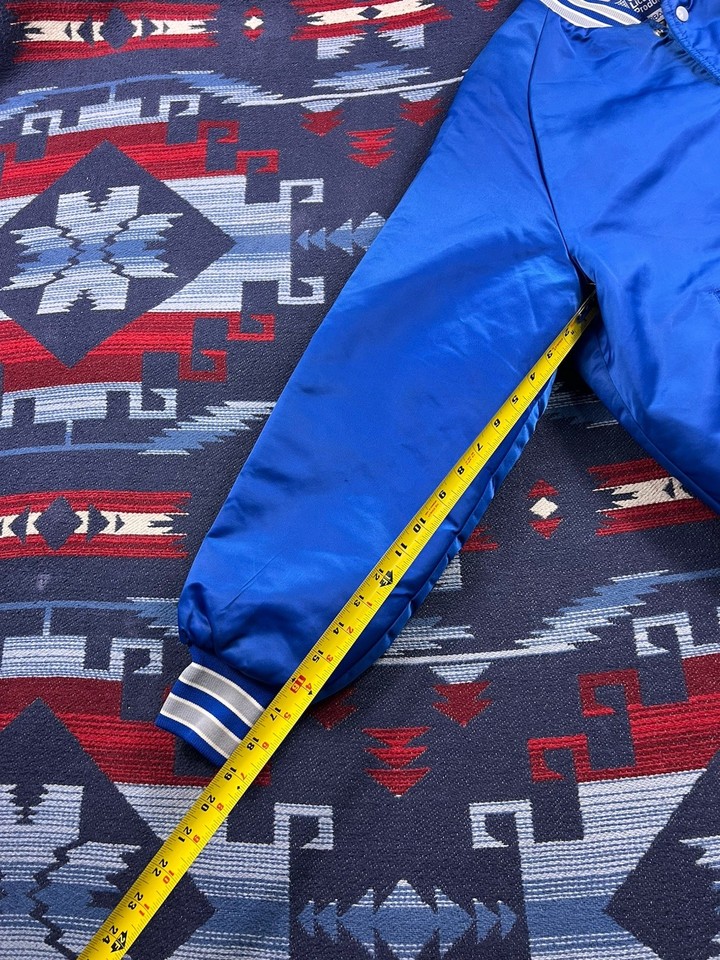 Vintage 80s Seattle Seahawks NFL Satin Bomber Coaches Jacket Stahl ...