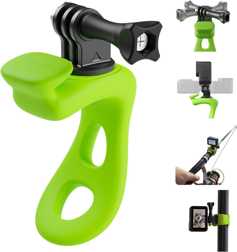 Flexible Camera Mount Wrap Band Bike Handlebar Tube Clip Holder | eBay ...
