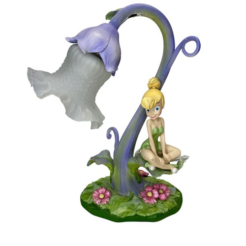 Tinker Bell Flower Lamp Night Light Statue 12" Tall Disney Fairy ...