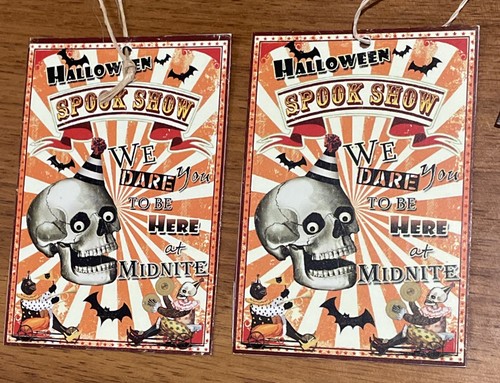Bethany Lowe Halloween Spook Show Tin Ornaments—Set Of 2-Retired | eBay