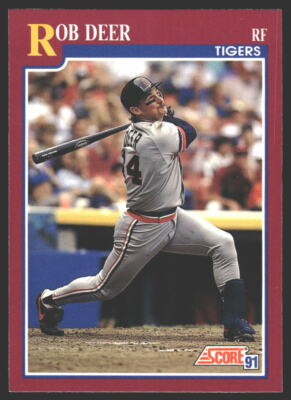 Rob Deer #47T 1991 Score Rookie & Traded Detroit Tigers | eBay