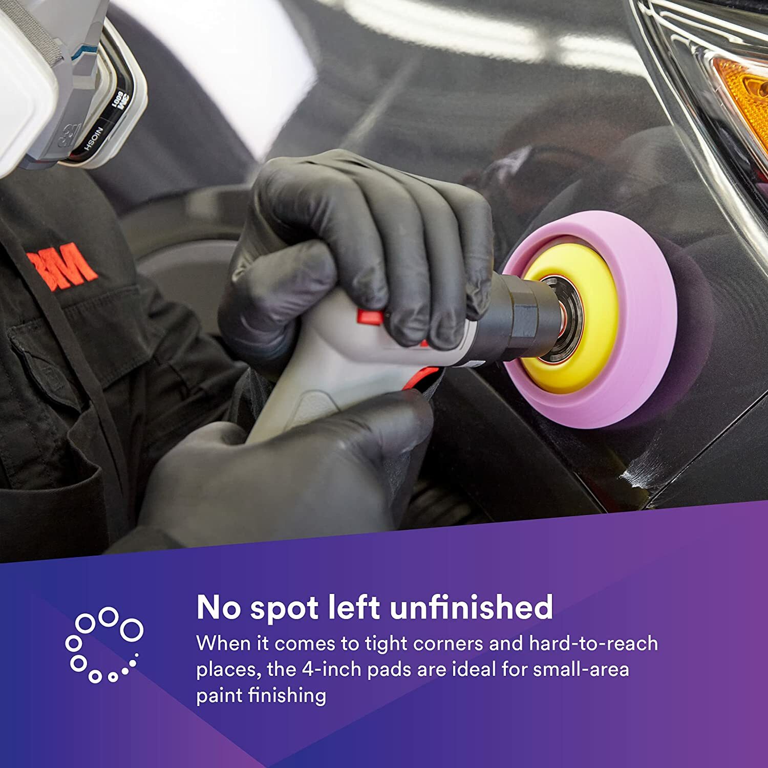 3M 33033 Finishing Pad Foam 4" Size Pk2 for sale online | eBay