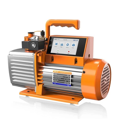 Elitech SVP-7 2 Stage 7CFM 3/4Hp AC Touch Screen Digital Vacuum Pump ...