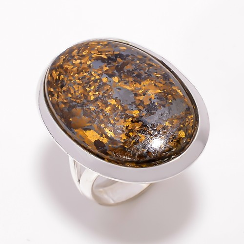 Bronzite Gemstone Ethnic Handmade Jewelry .925 Silver Plated Ring 7 US ...