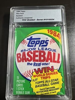 1984 Topps Baseball Wax Pack Certified Authentic Unopened And ...