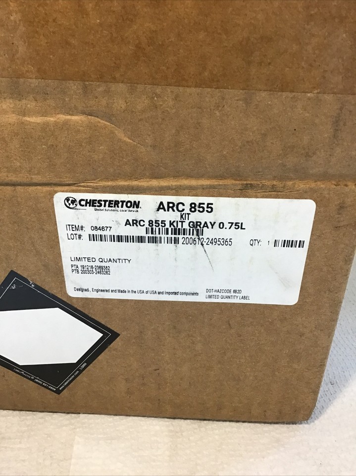 Chesterton ARC 855 G Industrial Coating Kit 0.75L- 084677 Gray | eBay