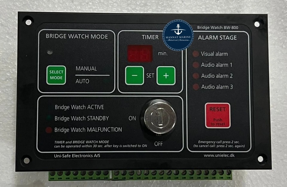 Uni-safe Bnwas Bw-800 Bridge Navigational Watch Alarm System Complete ...
