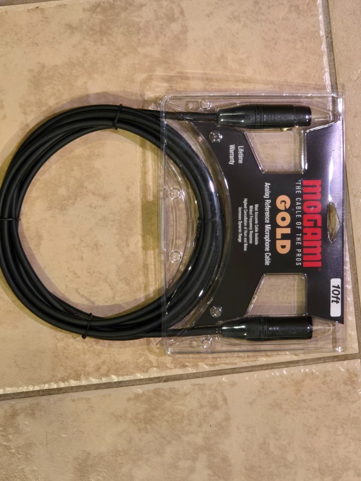 Mogami Gold Series Microphone Cable 10 ft. ~ BRAND NEW SEALED PACKAGE ...