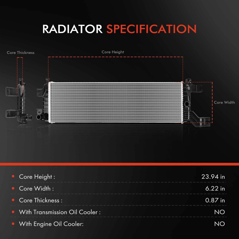 New Radiator for Chrysler Pacifica 2021-2024 Voyager 2021 2022 2023 ...
