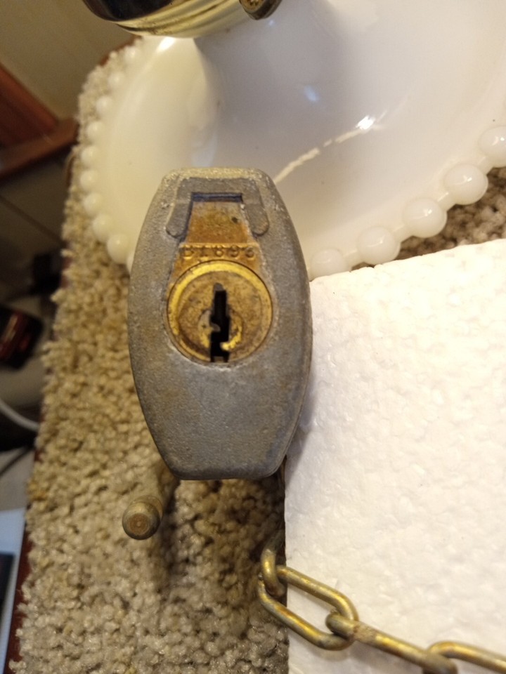 Vintage Taylor Lock With Chain & Key Model No. B1893 | eBay