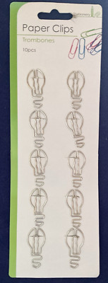 Light Bulb Shaped Paper Clips Trombones 10pcs Cellophane Sealed | eBay UK