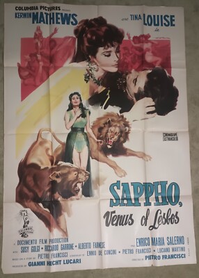 Vintage 1960 Huge 2 Sheet Italian Film Poster Sappho Venus of Lesbos ...