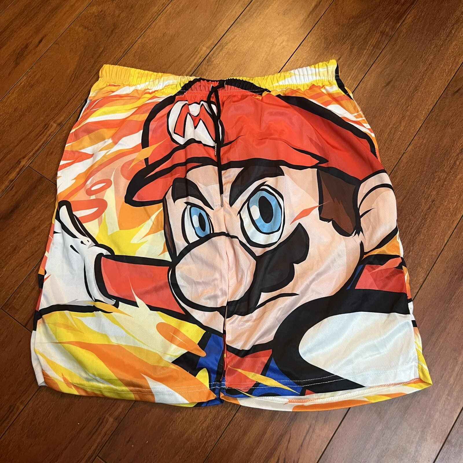 Nintendo Super Mario Bro Fire Ball Swim Trunks Athlet… - Gem