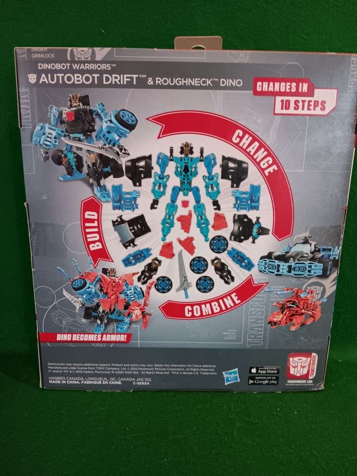 Transformers Construct-Bots Dinobot Warriors Autobot Drift & Roughneck Dino,NIP! | eBay