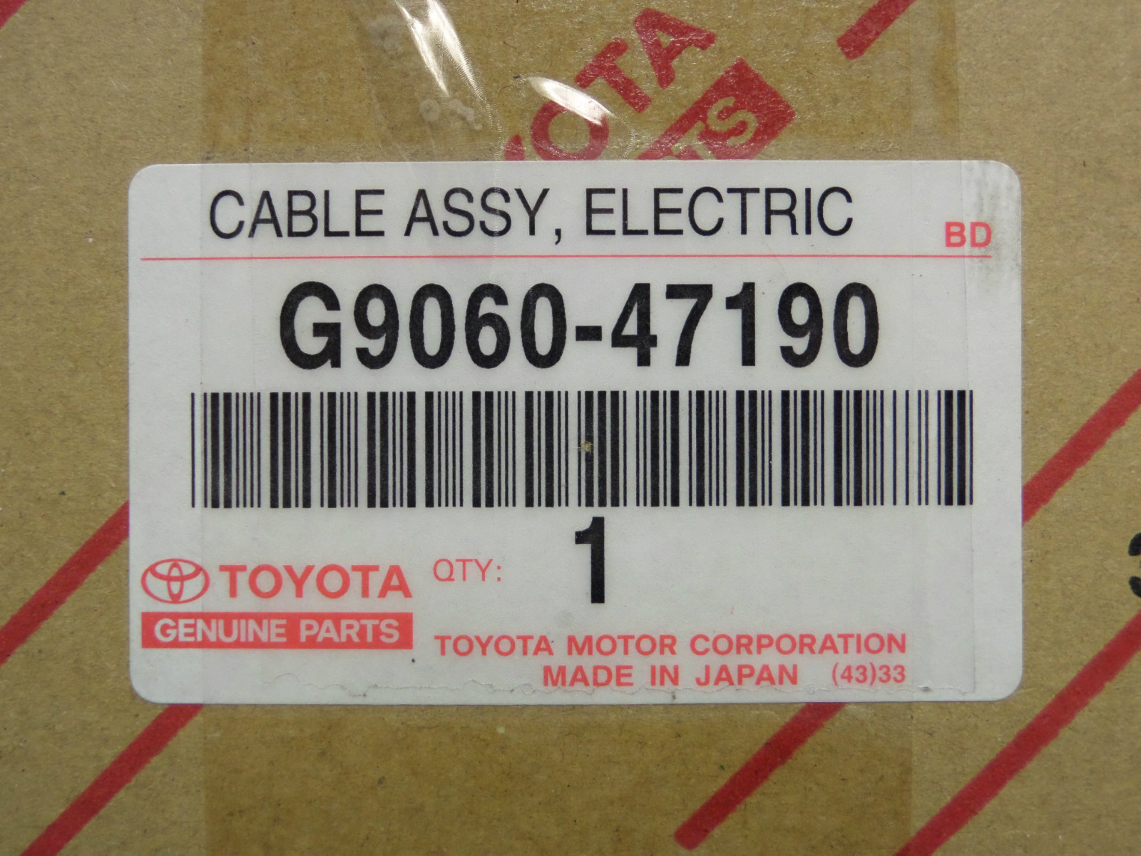 OEM Toyota EV Charger Electric Battery Charging Cable Cord G9060-47190 ...