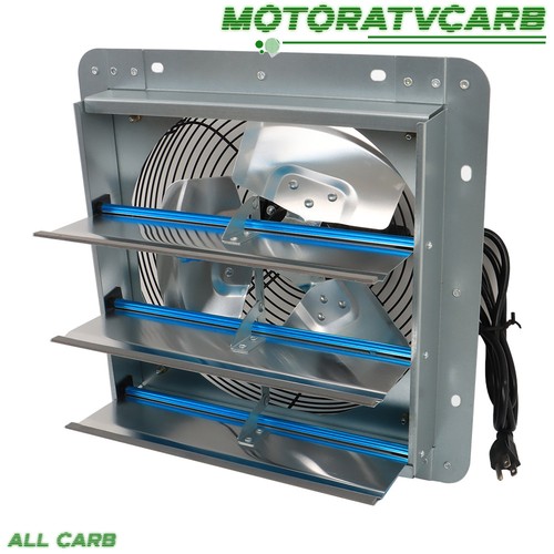 ALL-CARB 12 Inch Shutter Exhaust Fan Aluminum With Meters Power Cord ...