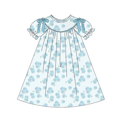 Hydrangea Blooms Smocked Dress | eBay