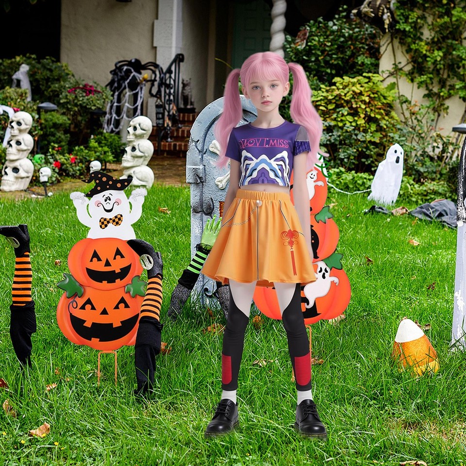 Halloween Cosplay Costume Dress Demon Hunters Outfit For Girls Kids ...