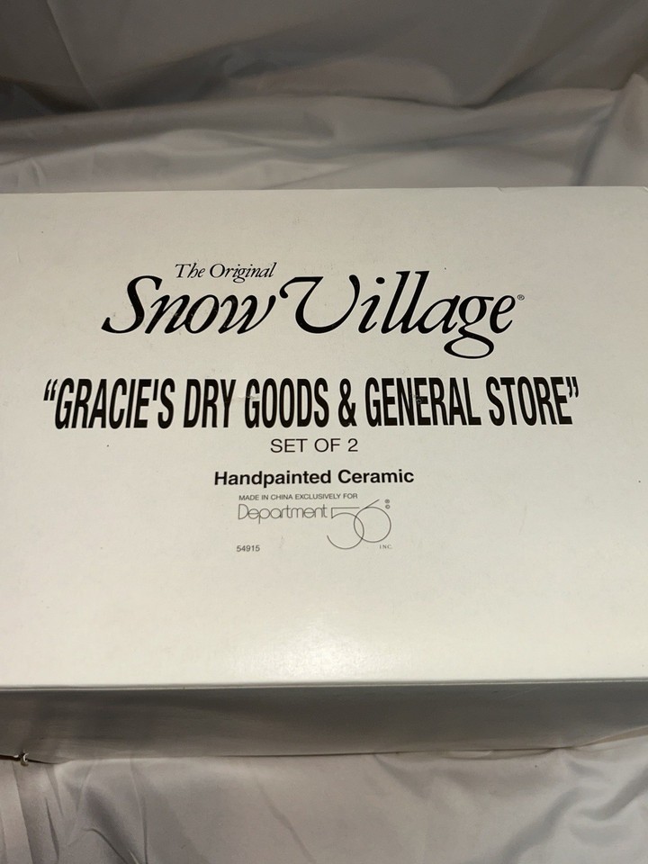 Department 56 Snow Village Gracie Store Dry Goods General Store | eBay